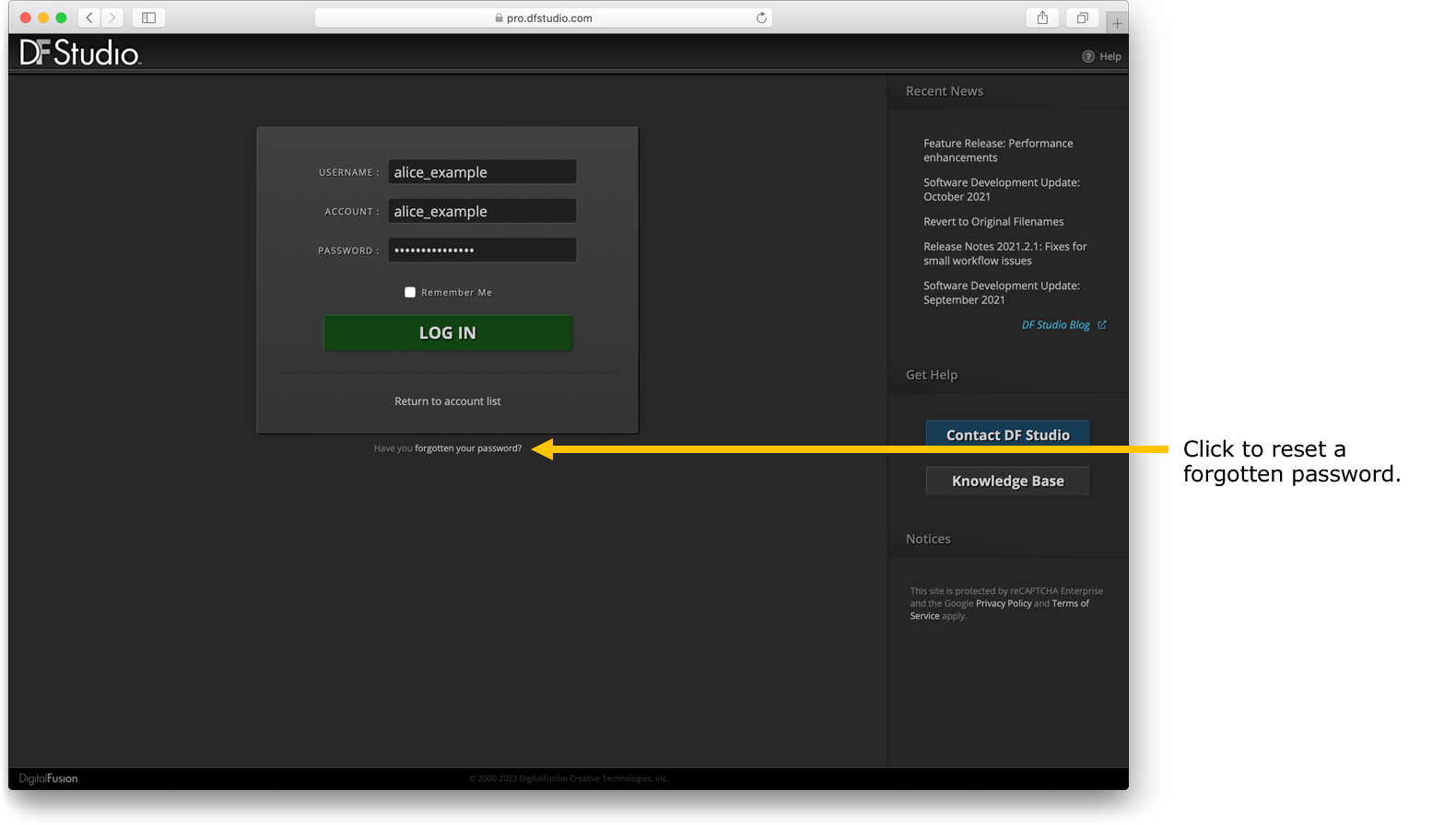 Reset a Lost or Forgotten Password – Knowledge Base